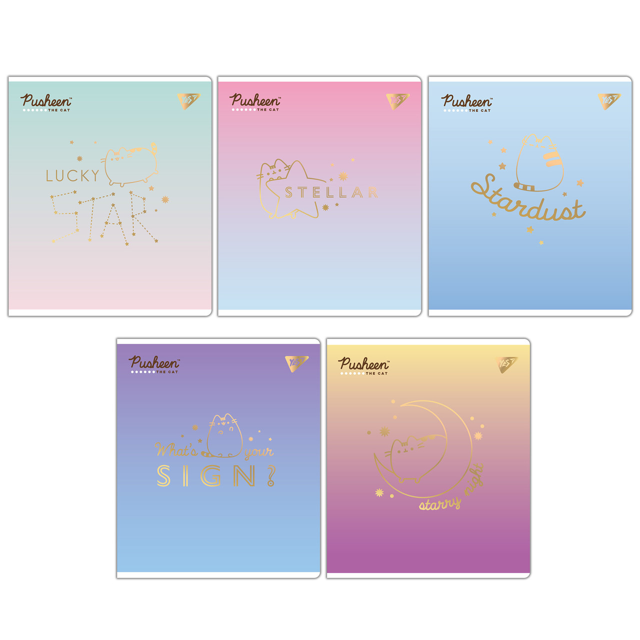 Зошит Yes Goldstar Pusheen А5 24 аркушів клітинка 10 шт уп продаж ціна у Дніпрі Зошити і
