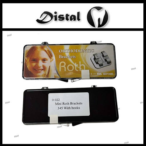 Металеві брекети Roth Mini Roth Brackets 0.022 w/h 345 (набір 20 шт ...