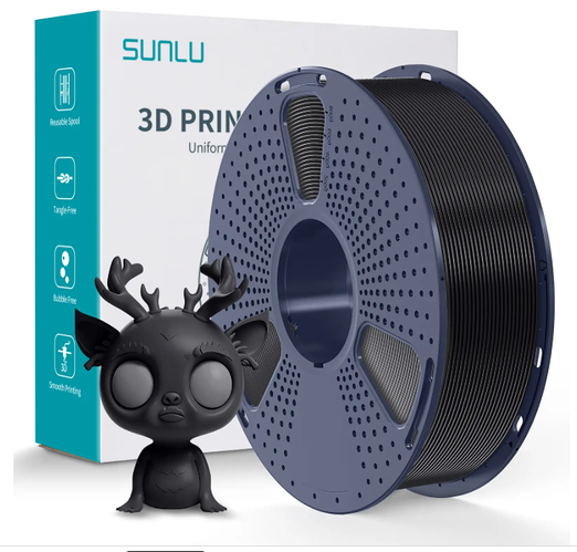 SUNLU PETG Black Matte / Чорний матовий 1 кг - пластик/філамент для 3D ...