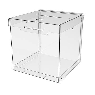 Скринька EKOSTAR з замком для збору грошей 150x150x150 мм, анкет об'єм ...