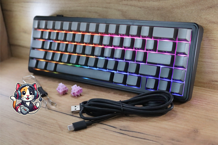 AULA F65 Компактна бездротова механічна клавітура / чорний градієнт (ID ...