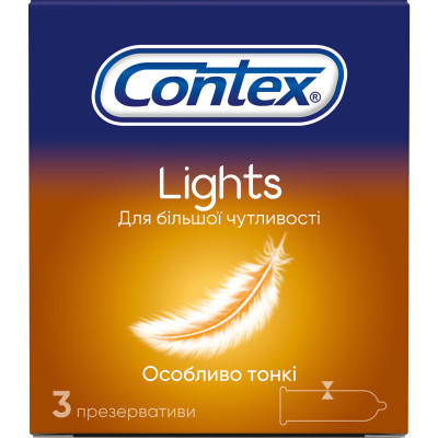 Презервативи Contex Lights особливо тонкі латексні з силіконовою ...