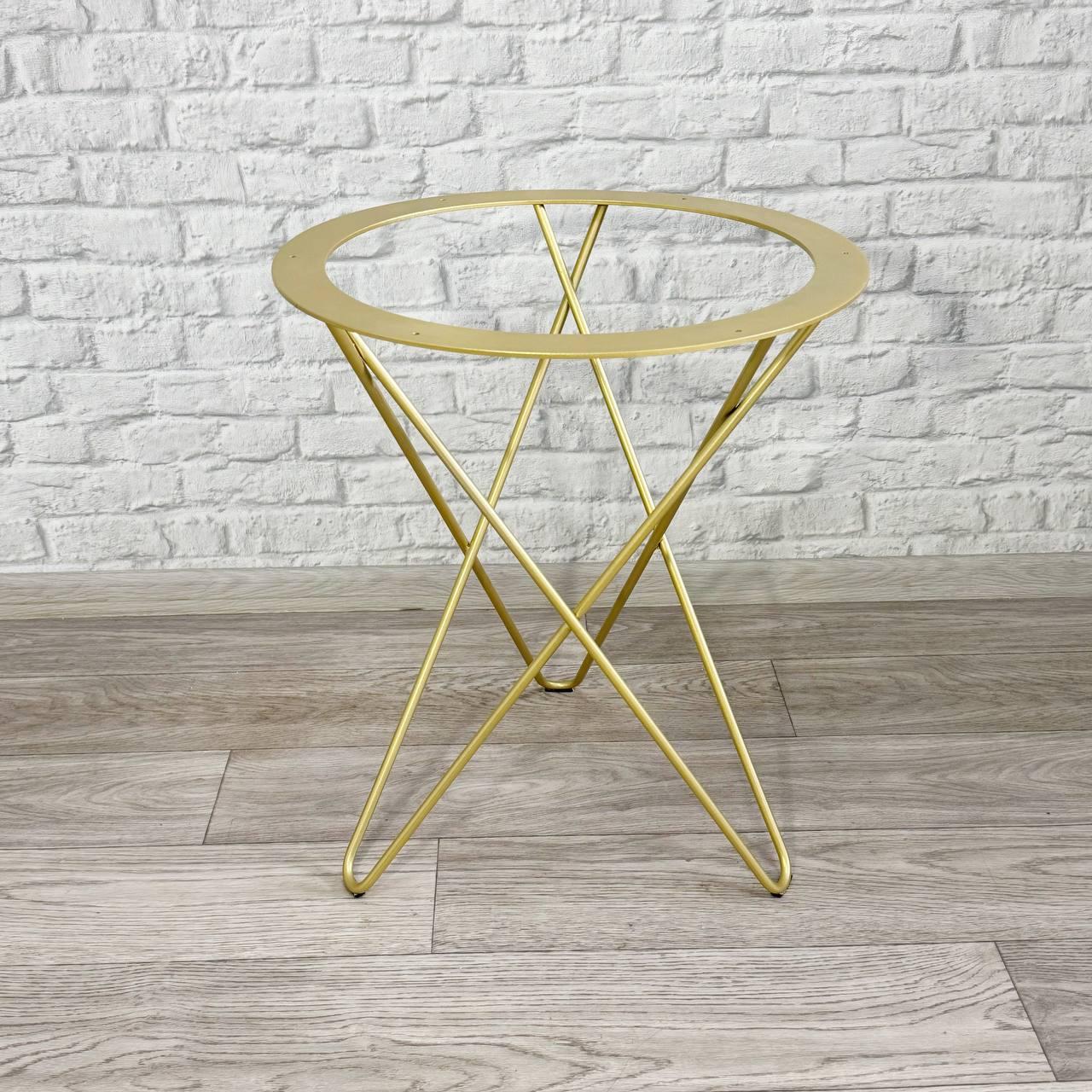 Каркас стійка Лілея для журнального столу Золото Н 600 мм низ Д 490 продаж ціна у Полтаві