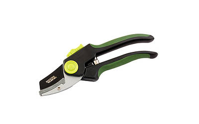 Секатор садовый MASTERTOOL 200 мм ручки ABS+TPR лезвие Mn65+тефлон наковальня 14-6124 (ID ...