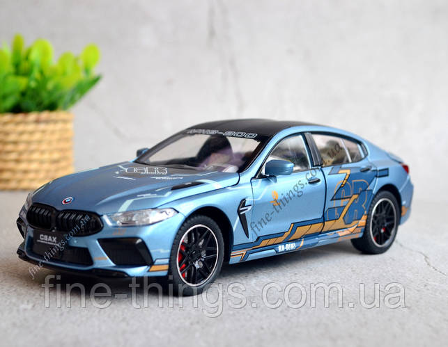 Коллекционная BMW M8 competition coupe синий металлическая БМВ М8 купе ...