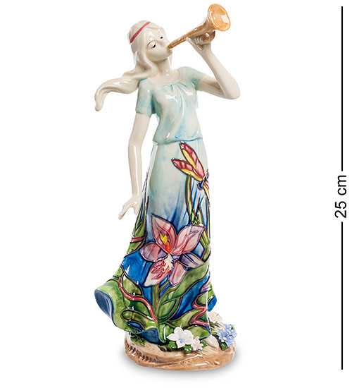 Статуетка порцелянова Pavone Дівчина Чарівна труба 25 см 1106191 Id