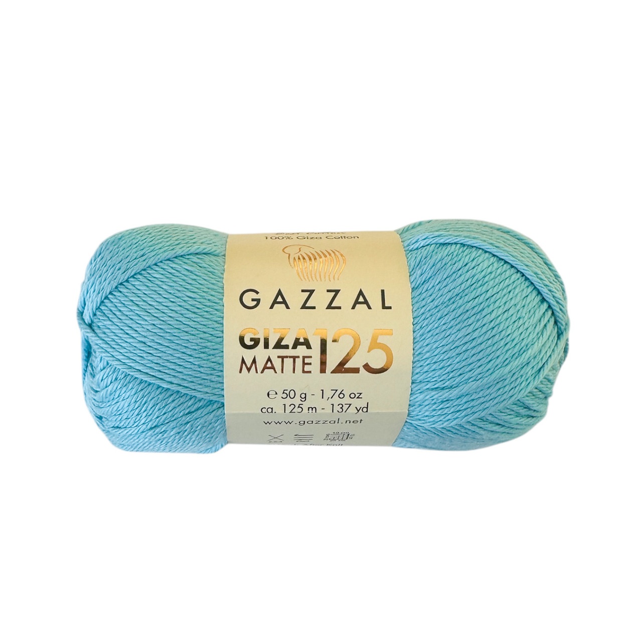 Gazzal GIZA MATTE 125 (Газзал Гіза Матте 125) № 5580 блакитний (Пряжа ...