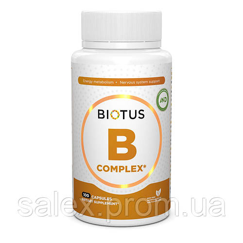 B-комплекс B-complex Biotus 100 капсул, 7586679 816 (ID#2527724201 ...