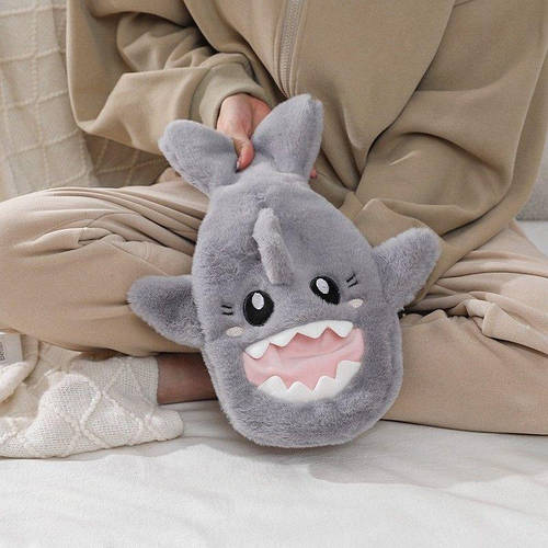 Грелка резиновая в плюшевому чехле Shark (Акула) 1 л, (37 х 31 см ...