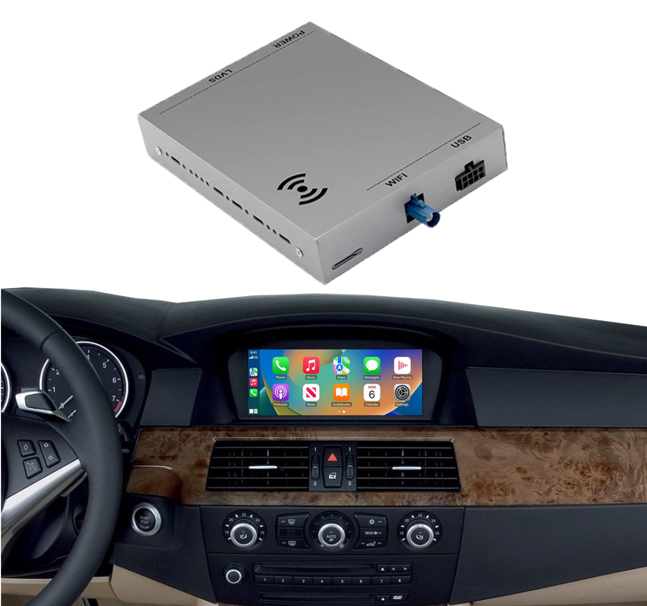 Беспроводной CarPlay та AndroidAuto для BMW 5 Series E60, E61 (2003 ...