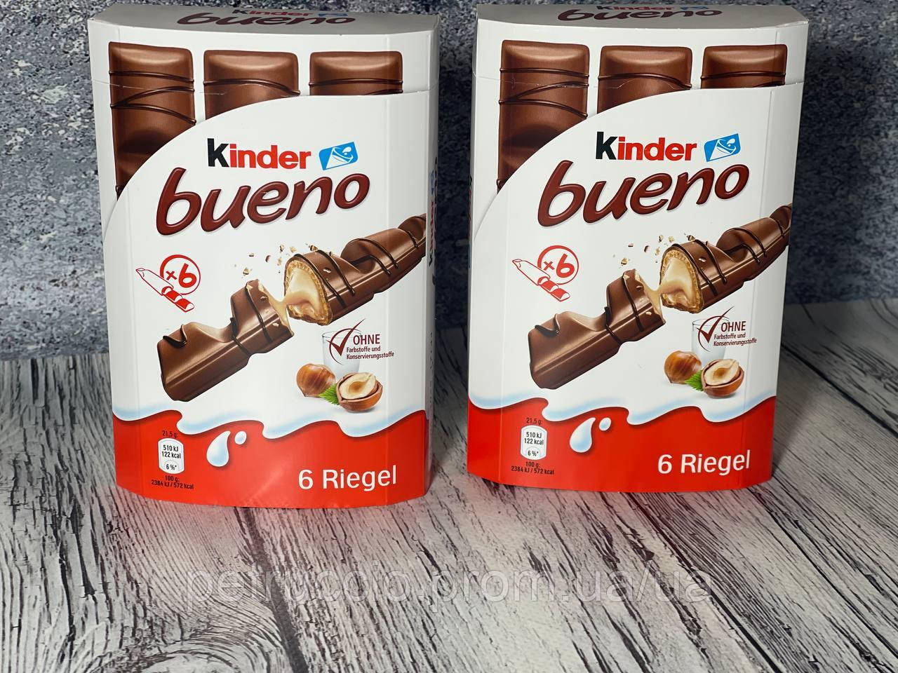 Батончики Kinder Bueno у молочному шоколаді (6 штук) 129 грам (ID ...