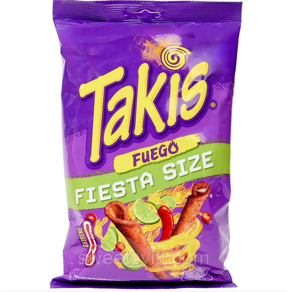 Чипси Takis Fuego Fiesta Size 200 г купити за найкращою ціною в Україні ...