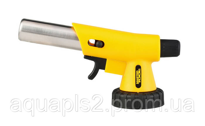 Пальник для газового балона MASTERTOOL "Вихор" п'єзопідпал/керамічний захист Ø22 мм/1300°С 44 ...
