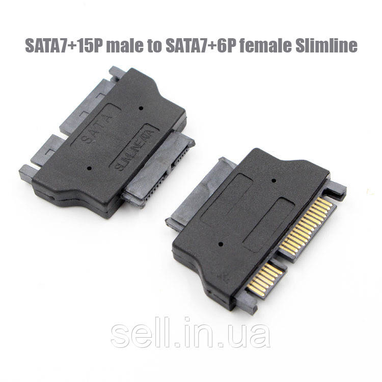 Адаптер SATA Slimline SATA7+15P male to SATA7+6P female Для HDD/SSD ...