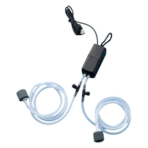 USB компресор, аератор для акваріуму USB 1Вт, комплект з розпилювачем і ...