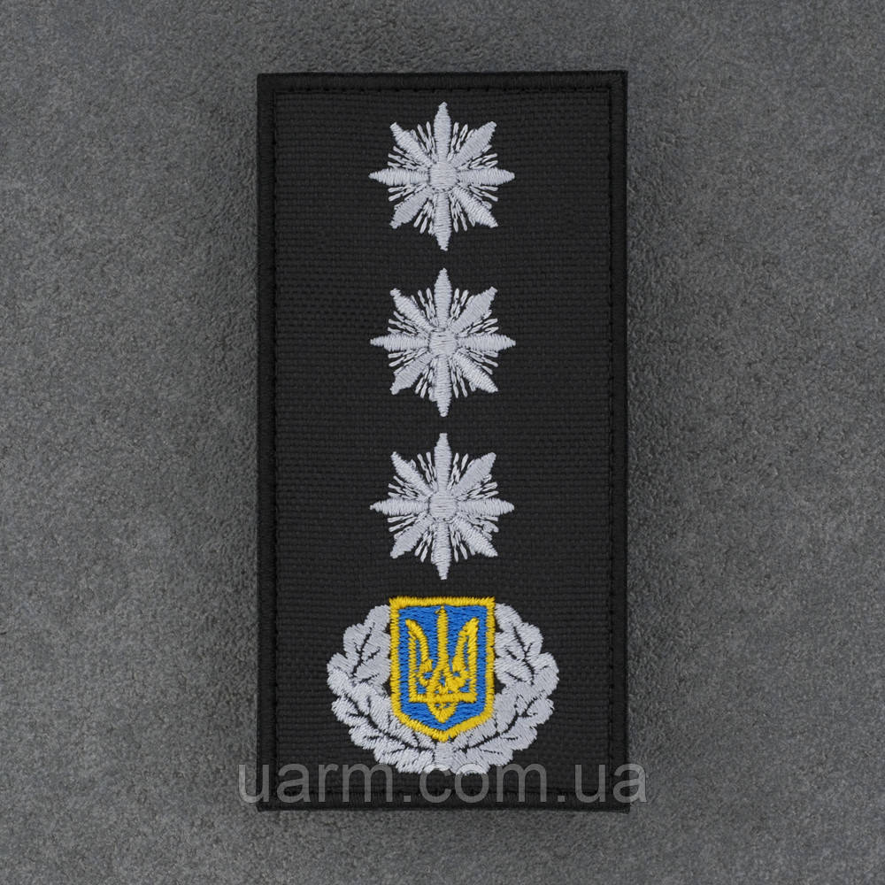 Погон НПУ Генерал 1 рангу 1шт чорний липучка 10 х 5 см: продаж, ціна у Одесі. Знаки відмінності ...