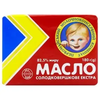 Масло Екстра 82,5% 180г ПМКК (ID#2450625434), ціна: 115 ₴, купити на Prom.ua