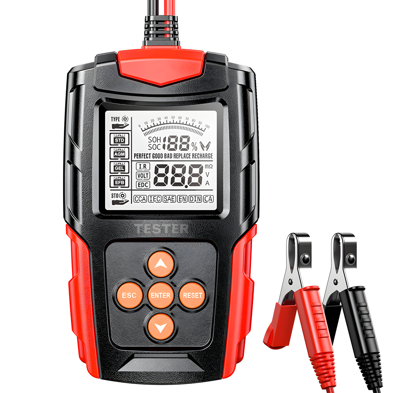 Тестер аккумуляторных батарей (тестер АКБ) Foxsur FBT-200 12/24V 3-200 ...