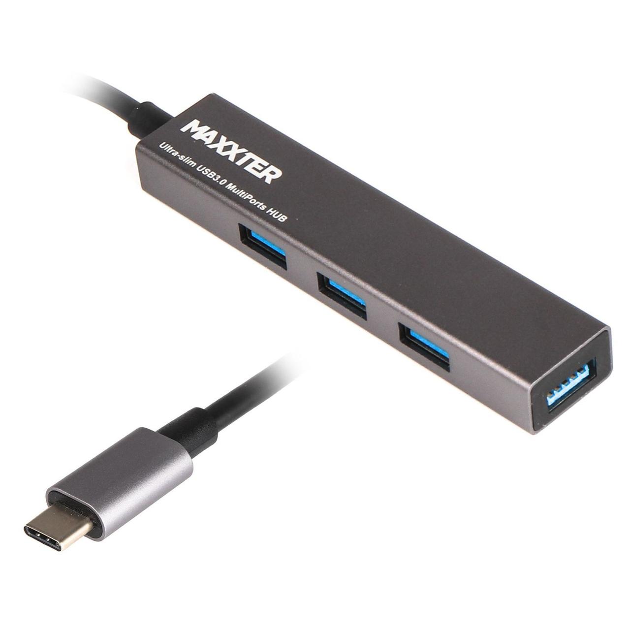 Концентратор Maxxter USB 3.0 Type-C 4 ports grey (HU3С-4P-02) BMR (ID#2536647656), цена: 420 ...
