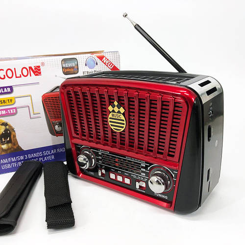 Радиоприемник аккумуляторный Golon RX-456 с солнечной панелью, Радио ...