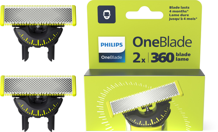 Сменные лезвия для бритья Philips OneBlade 360 QP420/50 2шт. (насадки ...