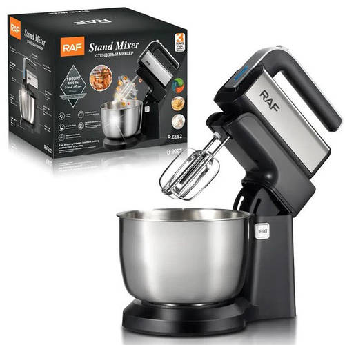 Стационарный Ручной Миксер С Металлической Чашей 3.5 Л 1000 Вт Raf R.6652 Selli 43 Стаціонарний ...