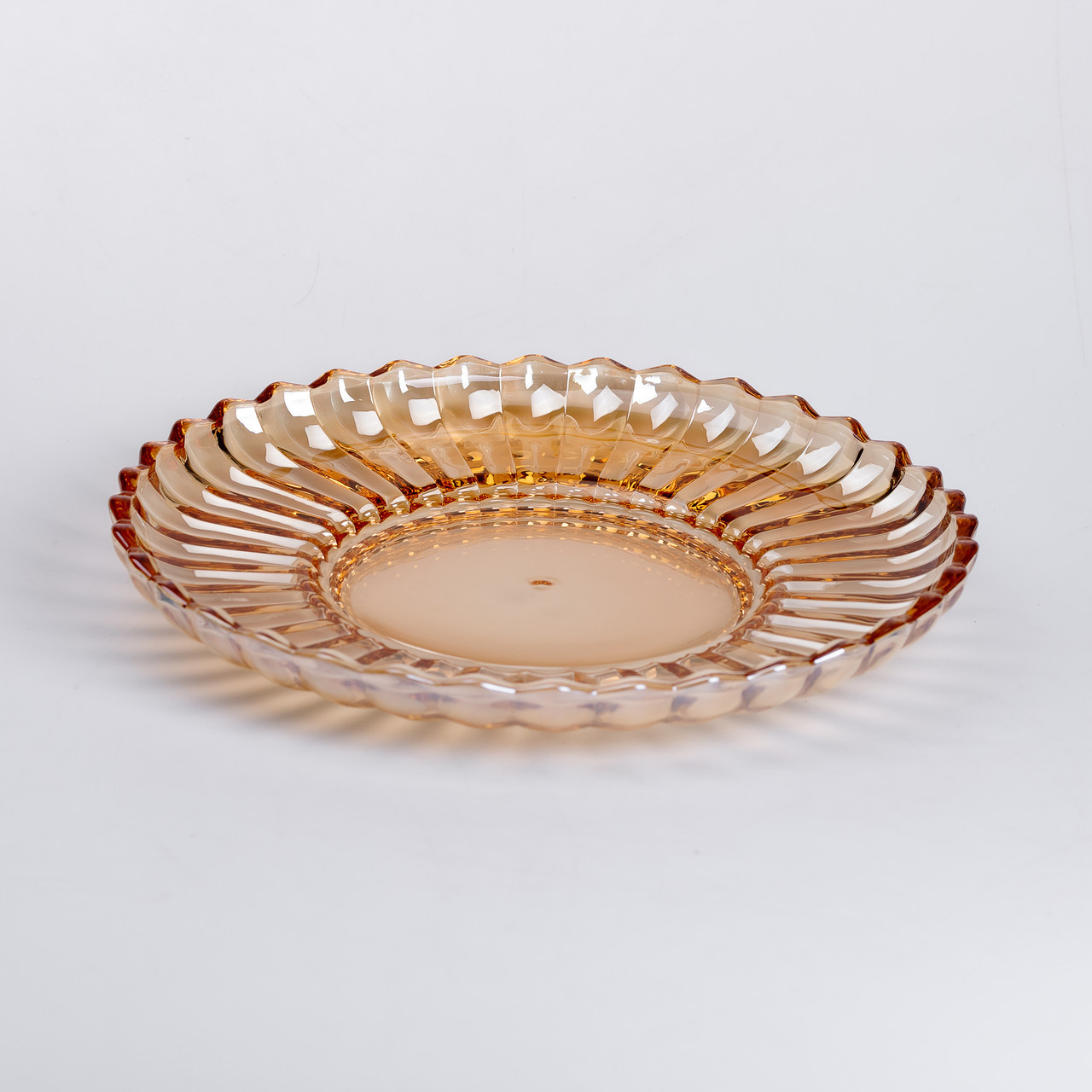 Блюдо сервірувальне Ø 28 скляне прозоре для подачі закусок, десертів ...