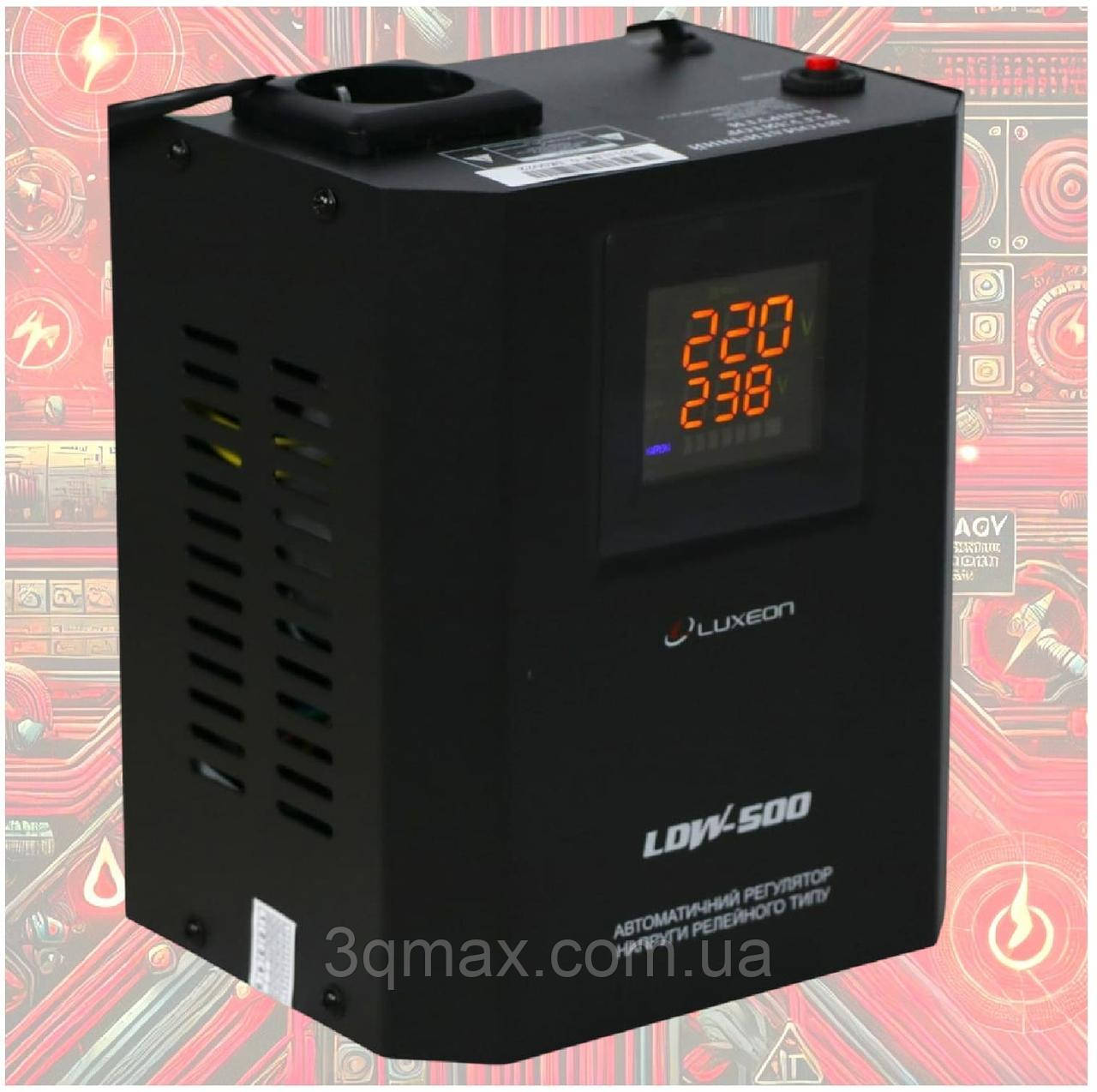 Автоматичний стабілізатор напруги Luxeon LDW-500 чорний (ID#1768979723), ціна: 1499 ₴, купити на ...