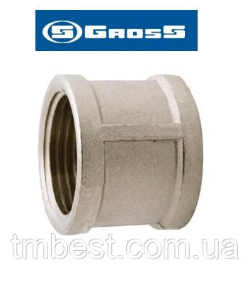 Муфта 1/2" ВВ нікельована Gross SF купить по низкой цене в Харькове - Tmbest