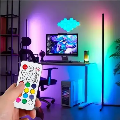 Підлогова кутова RGB-лампа торшер з пультом керування 1,2 м Кутовий підлоговий нічник світильник ...
