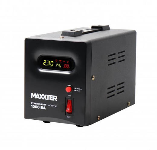 Стабілізатор Maxxter MX-AVR-S1000-01 1000VA (ID#2539827176), ціна: 1707.81 ₴, купити на Prom.ua