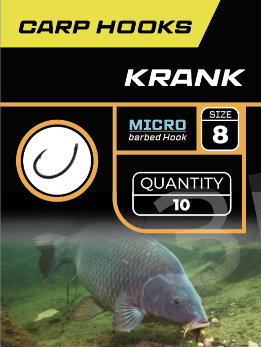 🇺🇦 Короповий гачок «Krank Hook» √8 🇺🇦: продаж, ціна у Харкові. Гачки та грузила від "Рибальські ...