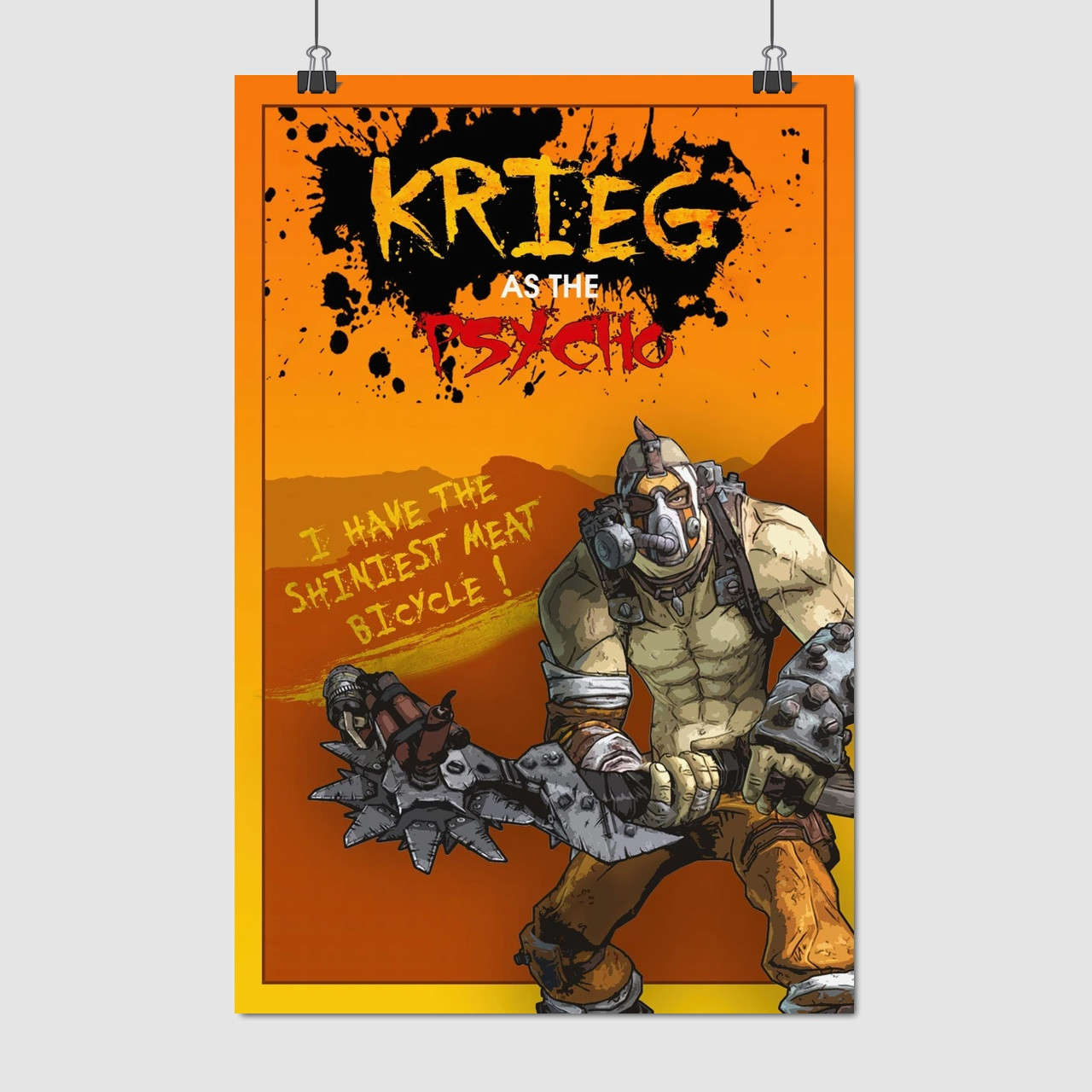 Плакат "Krieg, Psycho, Borderlands, BL2", 60×40см (ID#890443379), цена ...