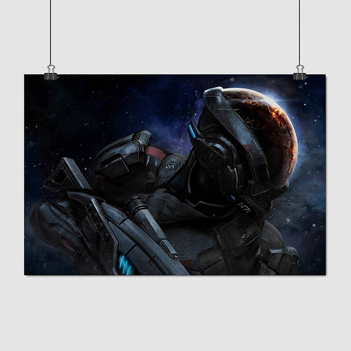 Плакат "Масс Эффект: Андромеда, Mass Effect: Andromeda", 30×42см (ID ...