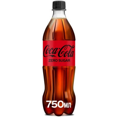 Напиток Coca-Cola Zero Безалкогольный сильногазированный Без сахара 750 ...