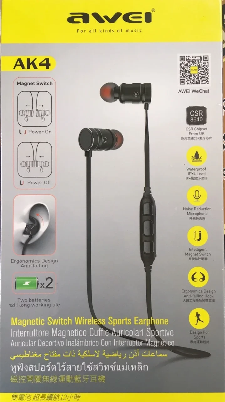 Бездротові навушники з мікрофоном Bluetooth AWEI AK-4/5014 (ID ...