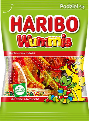 Конфеты желейные Haribo Wummis Fizz кислые черви 100 г (58699), цена ...