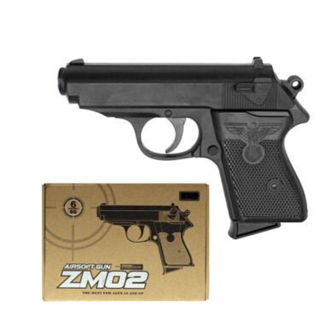 02 ZM Пистолет игрушечный на пульках металл в коро (ID ...