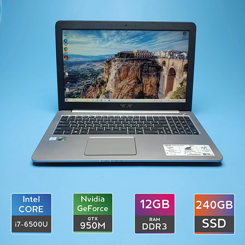 Ноутбук Asus K501UX (i7-6500U/RAM 12GB DDR3/SSD 240 GB /GTX 950M) Б/В ...
