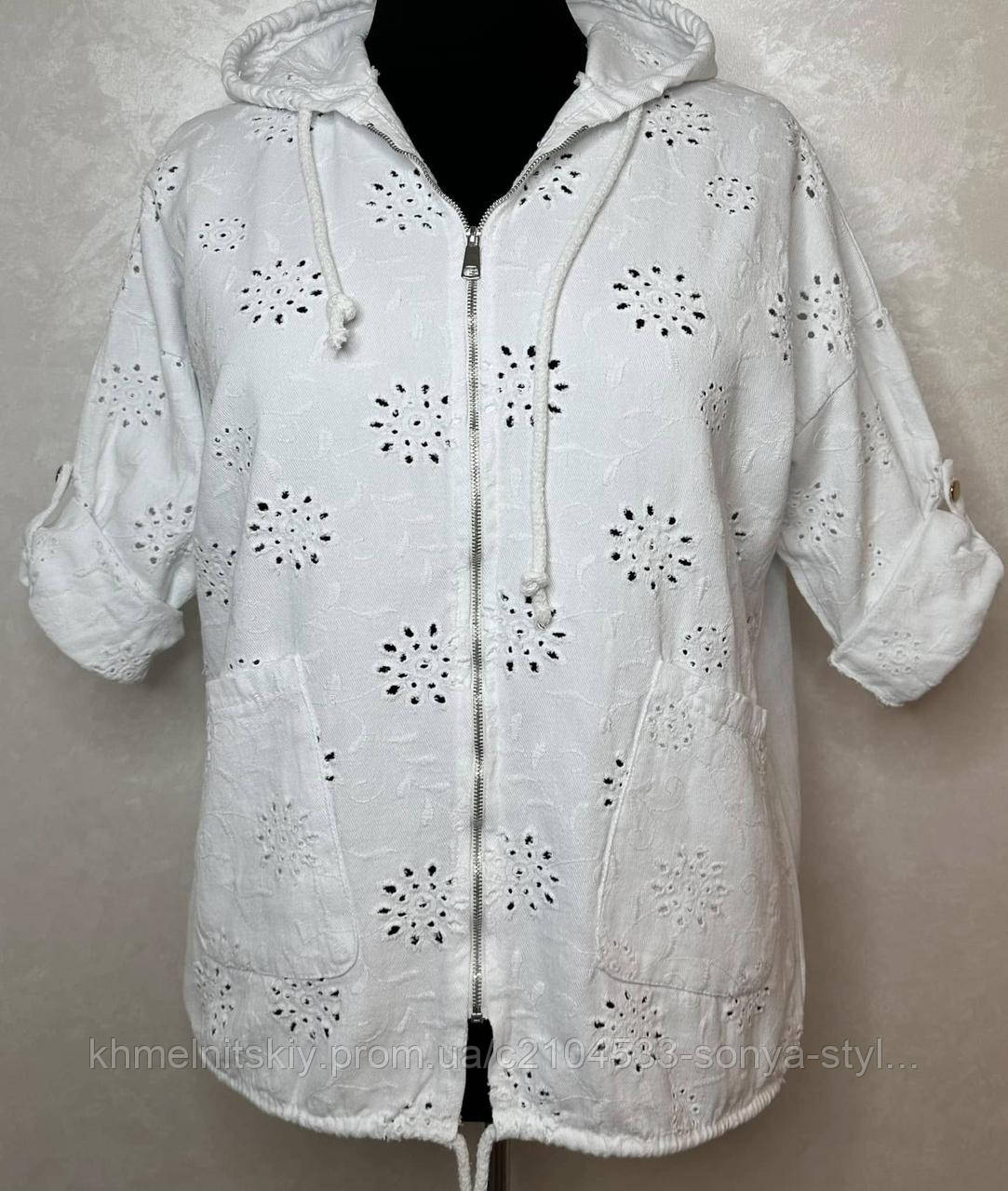 Жіночі однотонні джинсовки великого розміру від італійського виробника ...