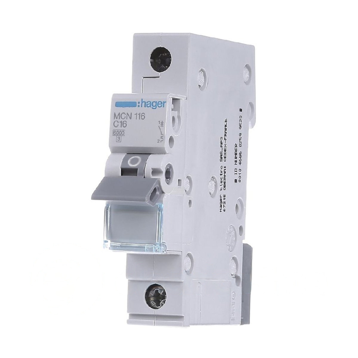 Купить MCN116 Автоматический выключатель MC116A 1Р 16А 6kA C Hager по оптовой цене в Киеве и ...