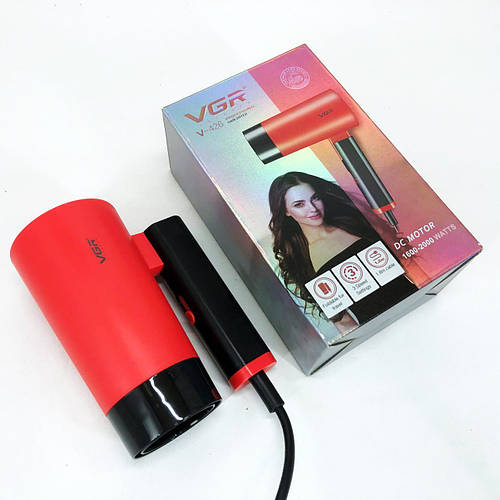 Фен брашинг VGR V-426 2000 Вт, Портативный фен для сушки, Женский мощный фен для SO-100 укладки ...