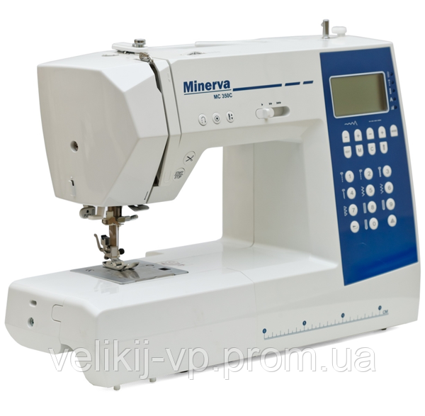 Minerva MC 350C, комп'ютерна швейна машина з LCD дисплеєм і автоматичною обрізкою нитки, 11 ...