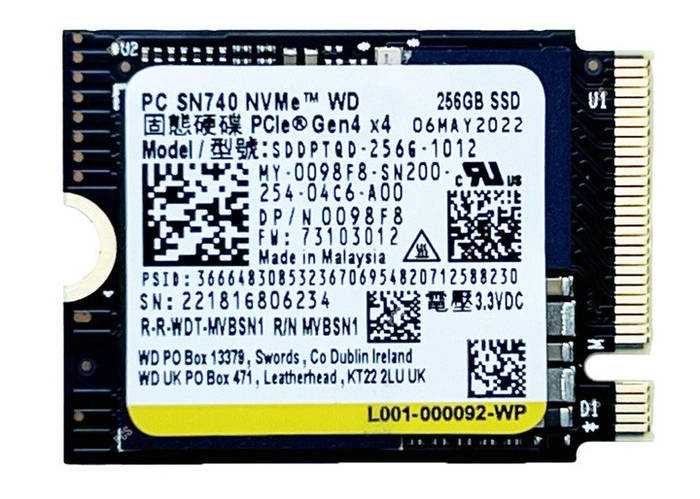 SSD M.2 NVMe 2230 WD SN740 256GB TLC PCIe 4.0 (ID#2548865621), ціна ...