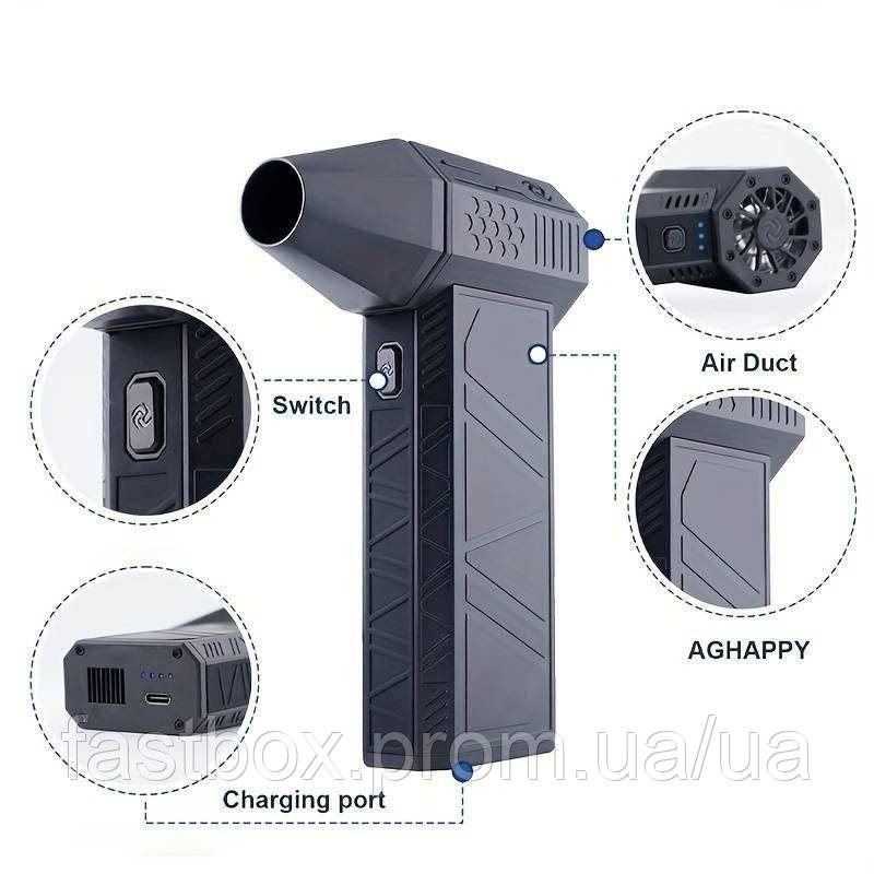 Turbo Jet Fan мини воздуходувка для чистки компьютеров, клавиатур, авто ...