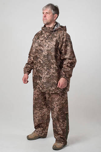 Костюм мужской - Дождевик Куртка + Брюки пиксель / Водозащитный ...