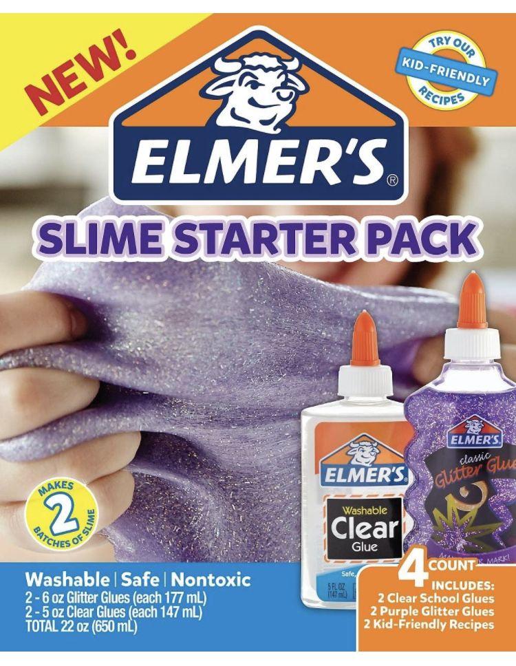 Elmers Glue Slime Starter Kit, прозорий і фіолетовий клей (ID ...