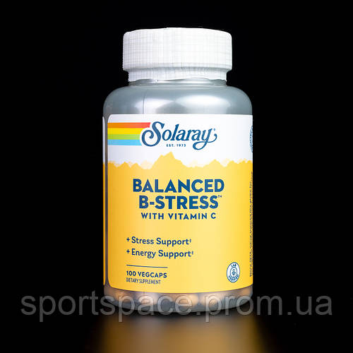 Витамин B Balanced B-stress with vitamin C (100 veg caps) Solaray (ID ...