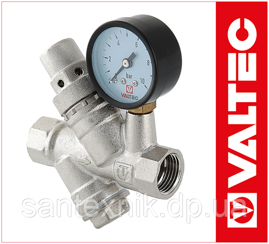 Редуктор давления воды Valtec с фильтром и манометром 3/4 VT.082.N (ID ...