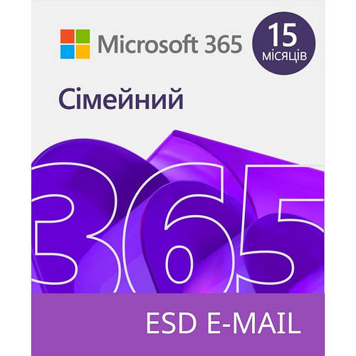 Microsoft 365 Family All Lng ESD 15мес (6GQ-01404) ( офісні програми ...